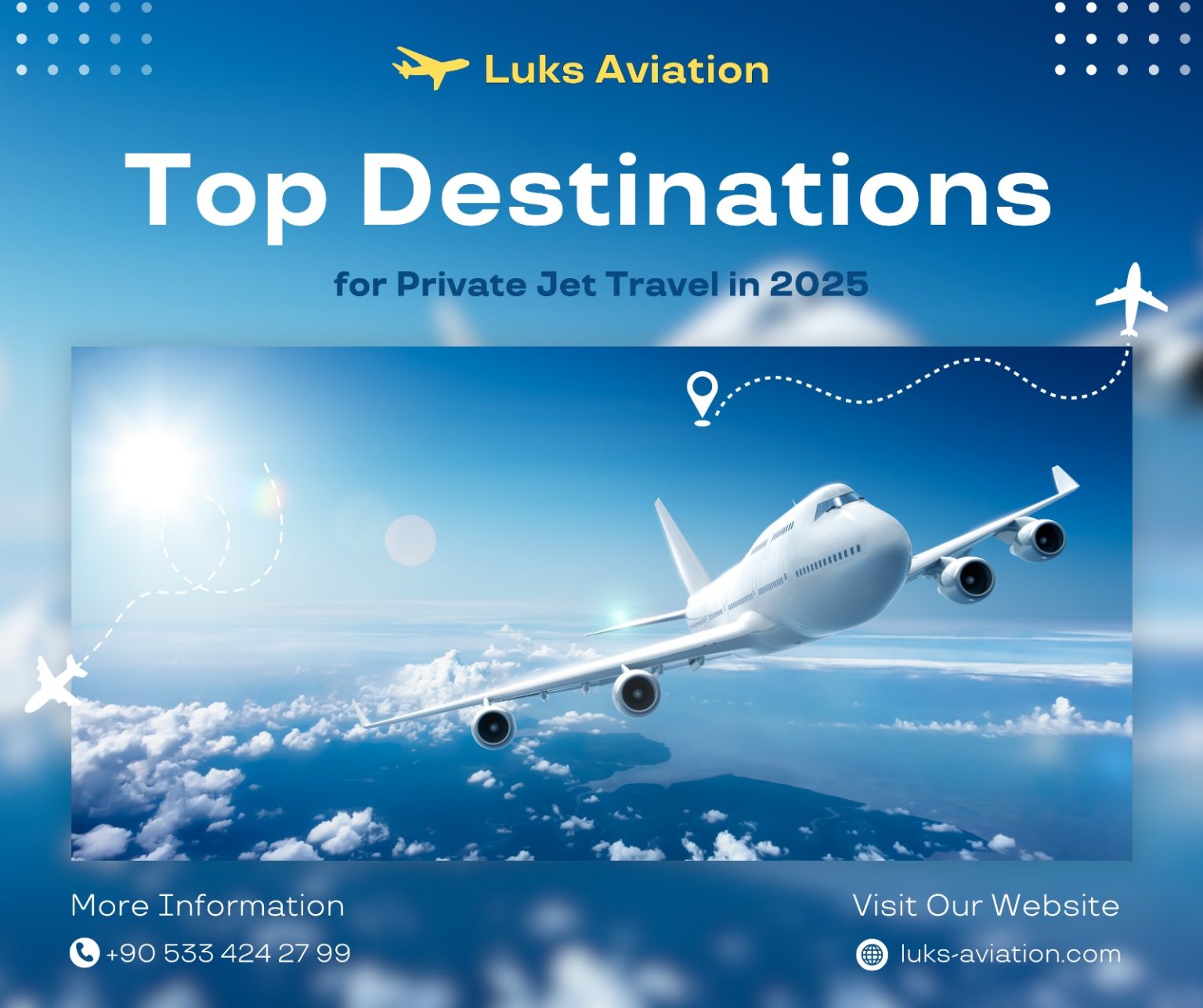 Best Private Jet Destinations 2025 - Luks Aviation
